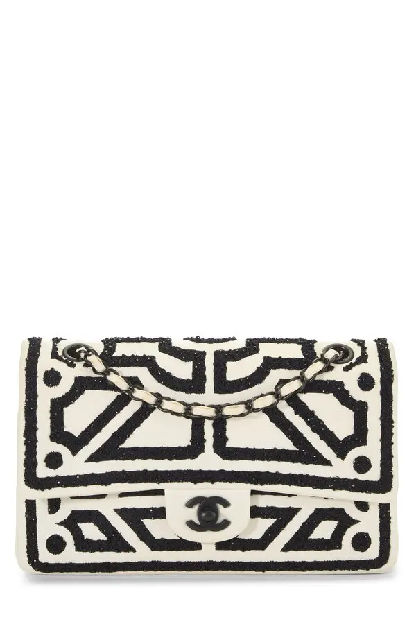 Chanel Lambskin Crystal Embroidered Garden Of Versailles Classic Double Flap Medium - Multi