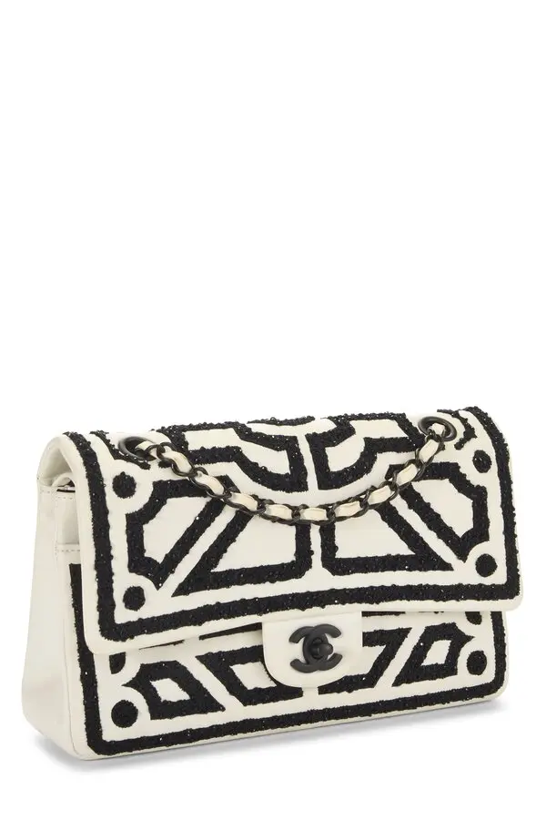 Chanel Lambskin Crystal Embroidered Garden Of Versailles Classic Double Flap Medium