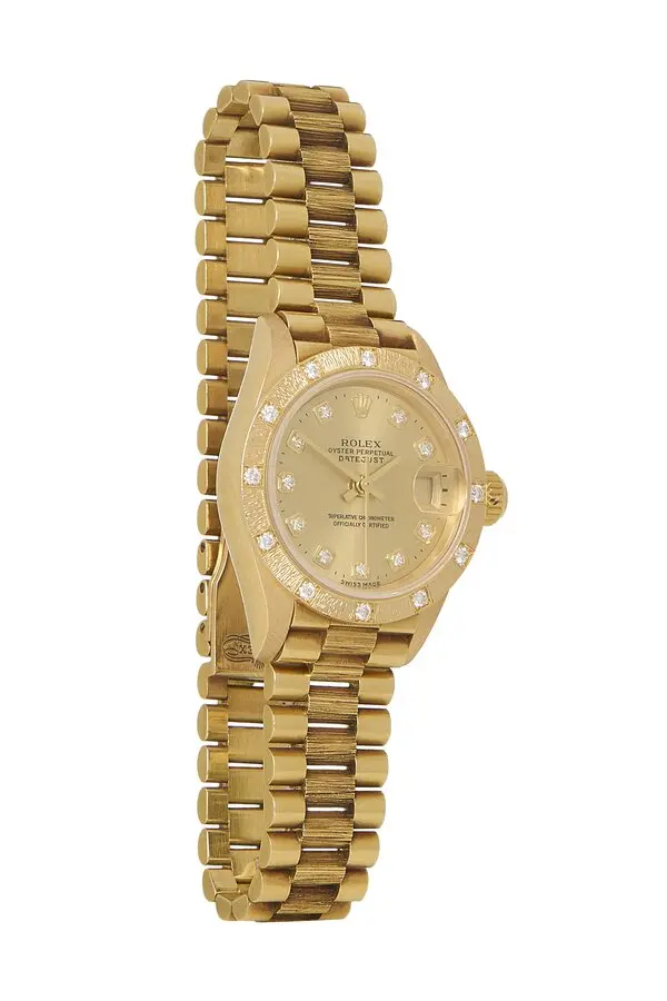 Rolex 18k Yellow & Diamond Datejust - Gold