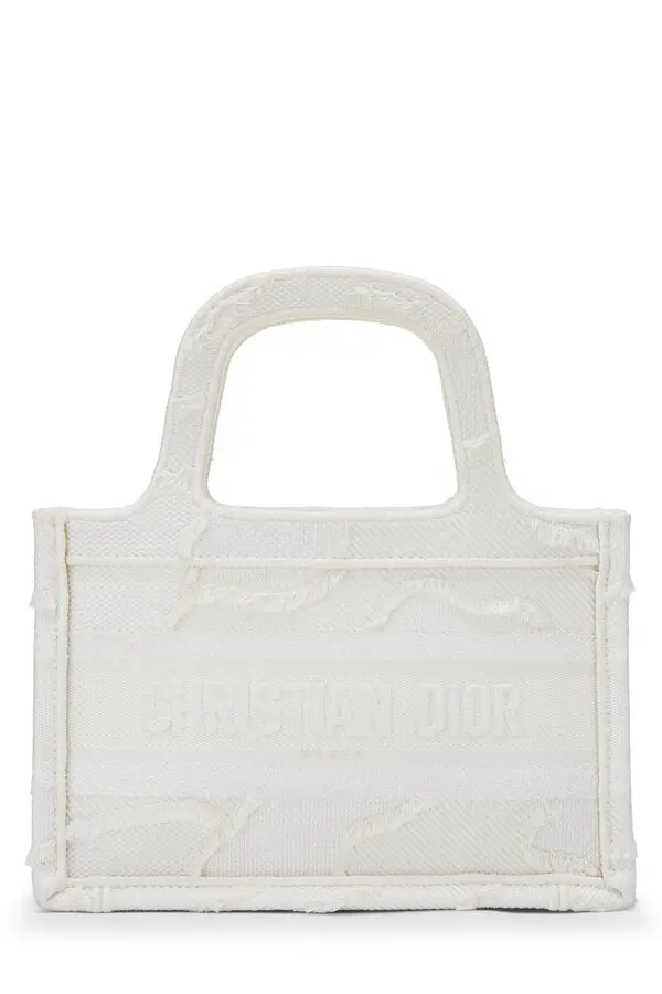 Dior Embroidered Canvas Book Tote Mini