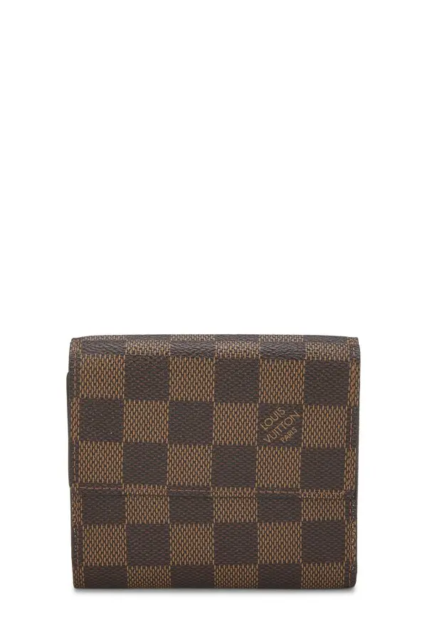 LOUIS VUITTON Damier Ebene Elise Wallet - Brown