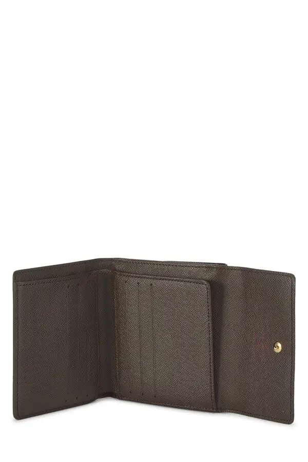 LOUIS VUITTON Damier Ebene Elise Wallet - Brown