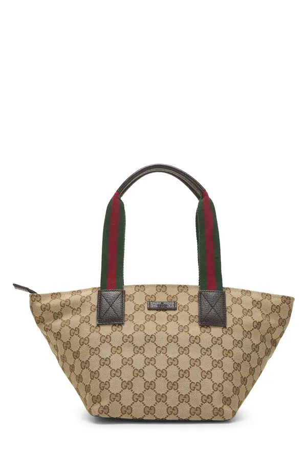 Gucci Original Gg Canvas Soft Zip Tote