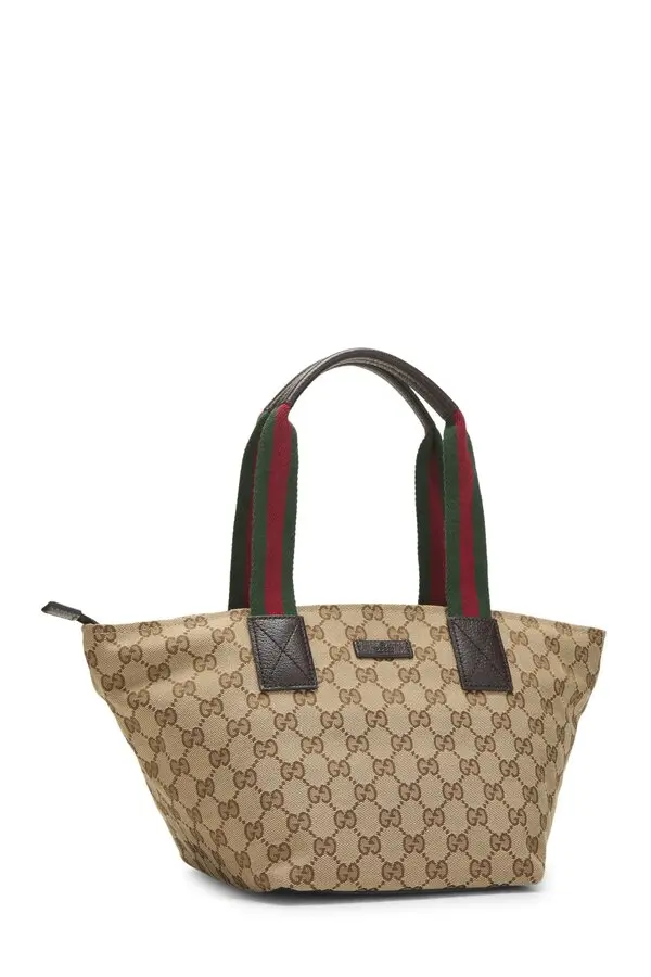 Gucci Original Gg Canvas Soft Zip Tote