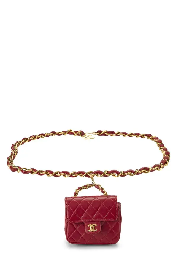 Chanel Quilted Lambskin Belt Bag With Flap