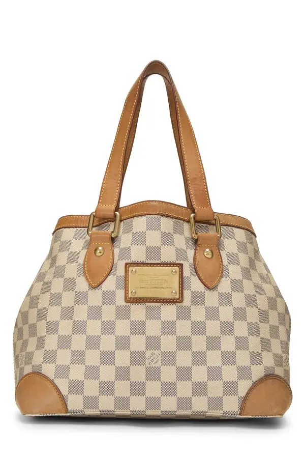 LOUIS VUITTON Damier Azur Hampstead - White