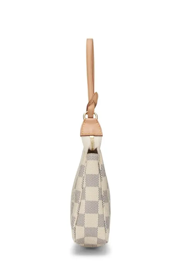 LOUIS VUITTON Damier Azur Pochette Accessoires - White