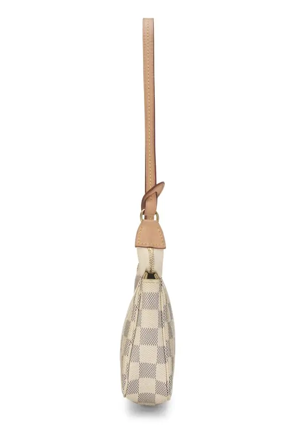 LOUIS VUITTON Damier Azur Pochette Accessoires - White