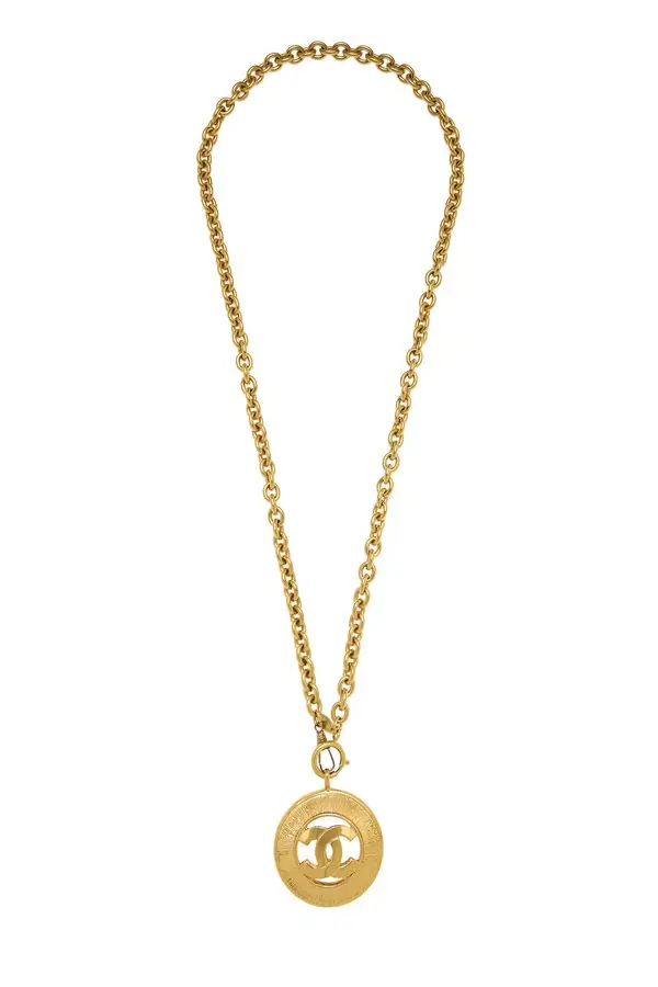 Chanel Cc Sunburst Medallion Necklace