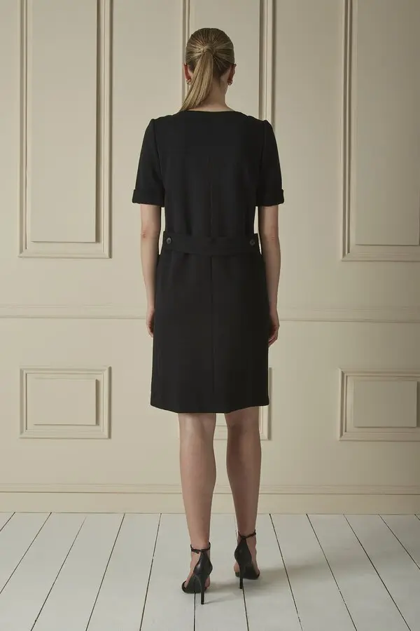 PATOU Wool Zippered Shift Dress