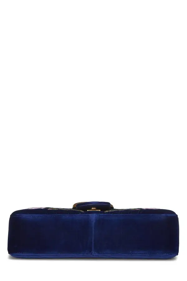 Gucci Velvet Gg Marmont Shoulder Bag
