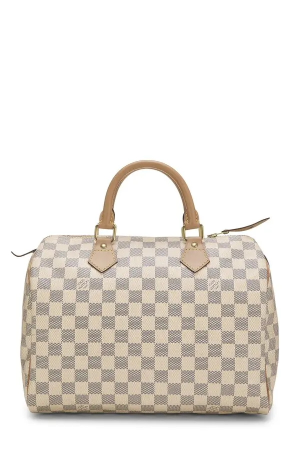 LOUIS VUITTON Damier Azur Speedy 30 - White