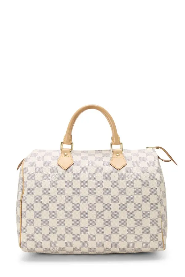 LOUIS VUITTON Damier Azur Speedy 30 - White