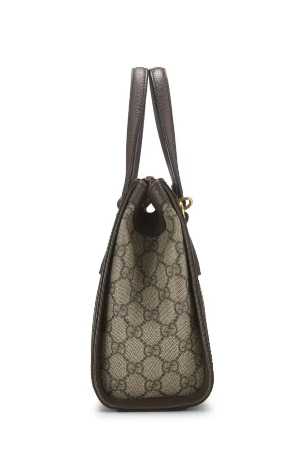 Gucci Gg Supreme Canvas Ophidia Tote - Brown