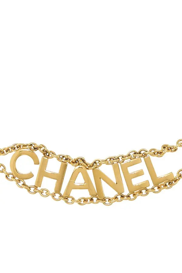 Chanel Hammered Logo Chain Belt