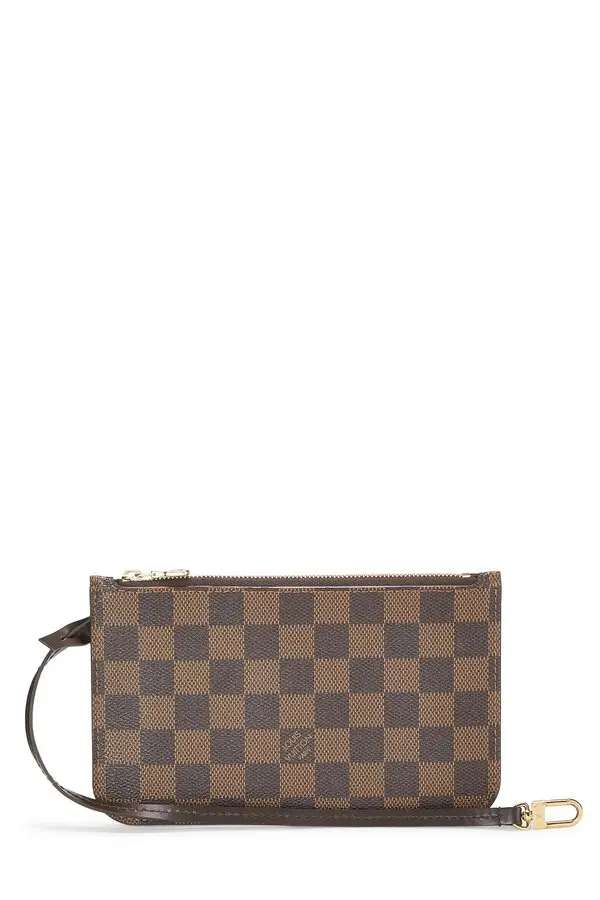 LOUIS VUITTON Damier Ebene Neverfull Pouch - Brown