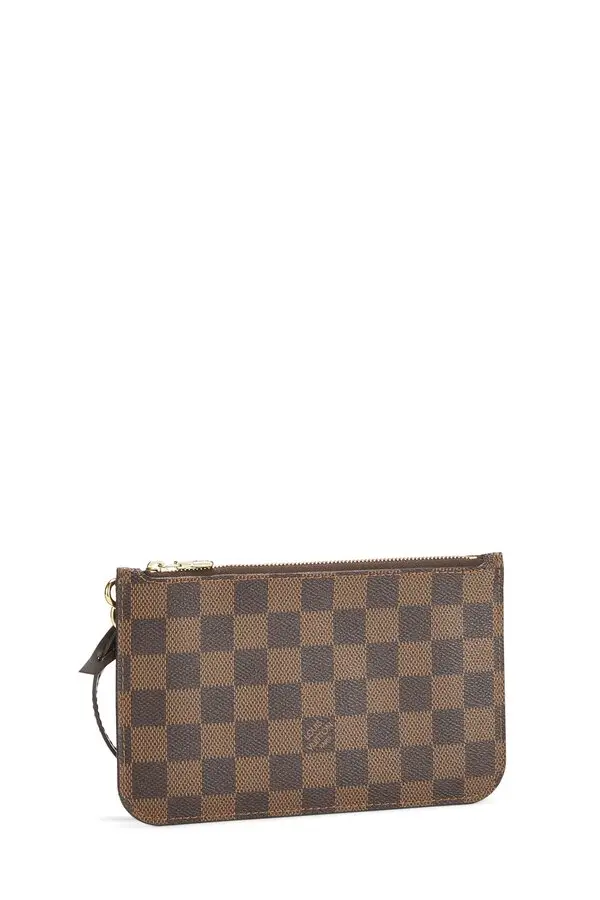 LOUIS VUITTON Damier Ebene Neverfull Pouch - Brown