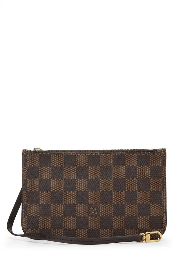 LOUIS VUITTON Damier Ebene Pouch - Brown
