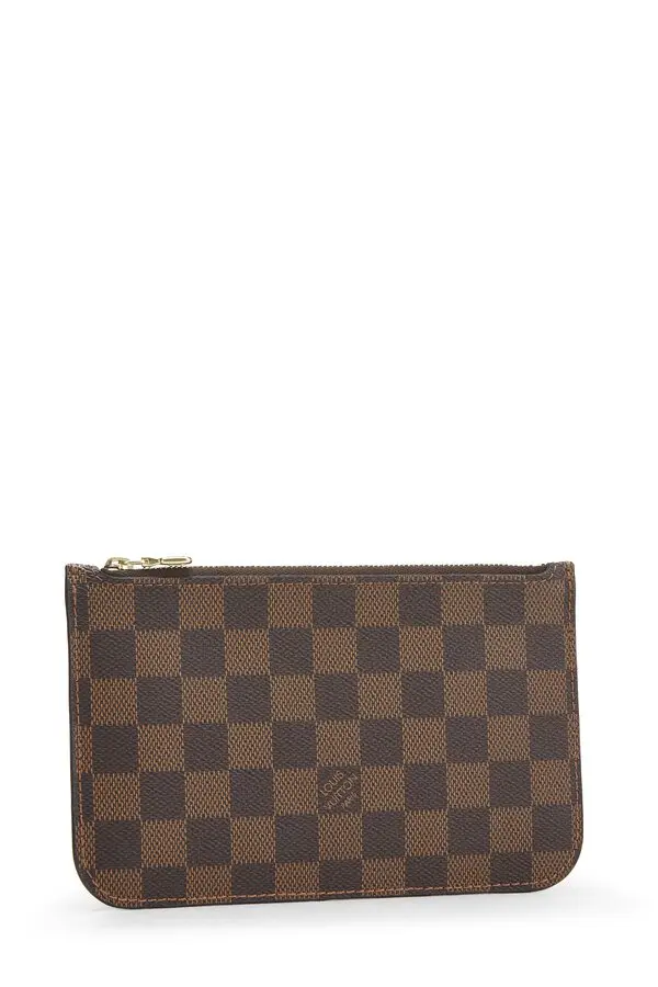 LOUIS VUITTON Damier Ebene Pouch - Brown