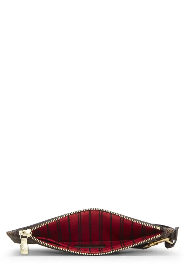 LOUIS VUITTON Damier Ebene Pouch - Brown
