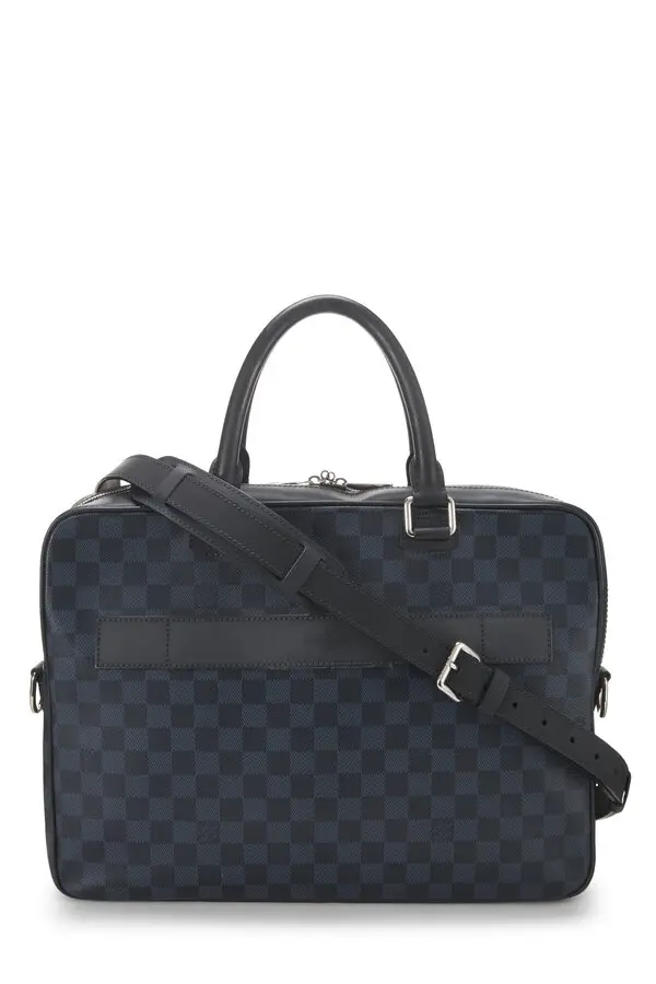 LOUIS VUITTON Damier Cobalt Porte Documents Business - Navy
