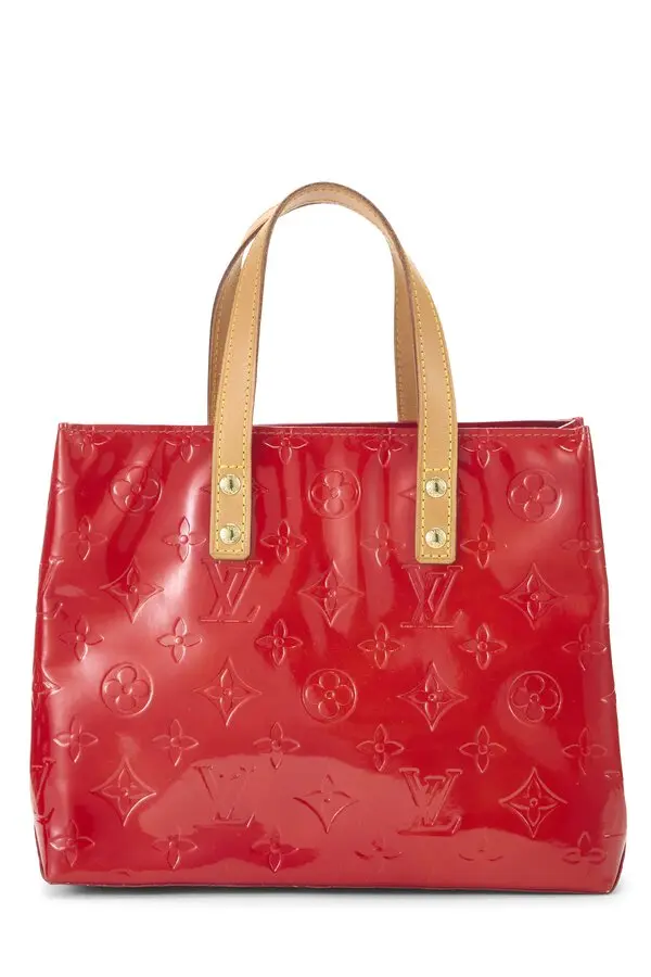 LOUIS VUITTON Monogram Vernis Reade Tote - Red