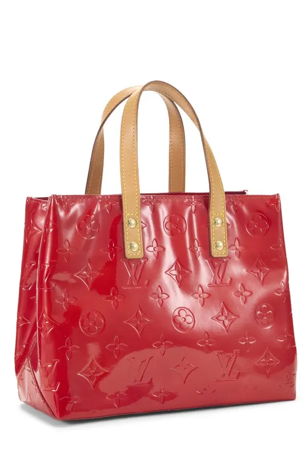 LOUIS VUITTON Monogram Vernis Reade Tote - Red
