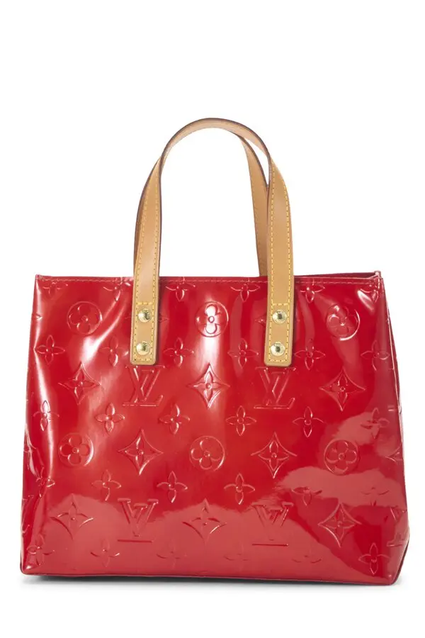 LOUIS VUITTON Monogram Vernis Reade Tote - Red