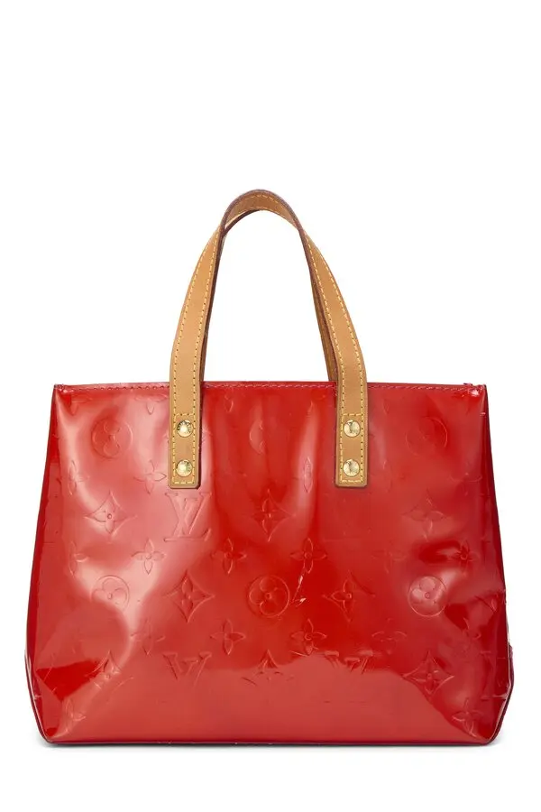 LOUIS VUITTON Monogram Vernis Reade Tote - Red
