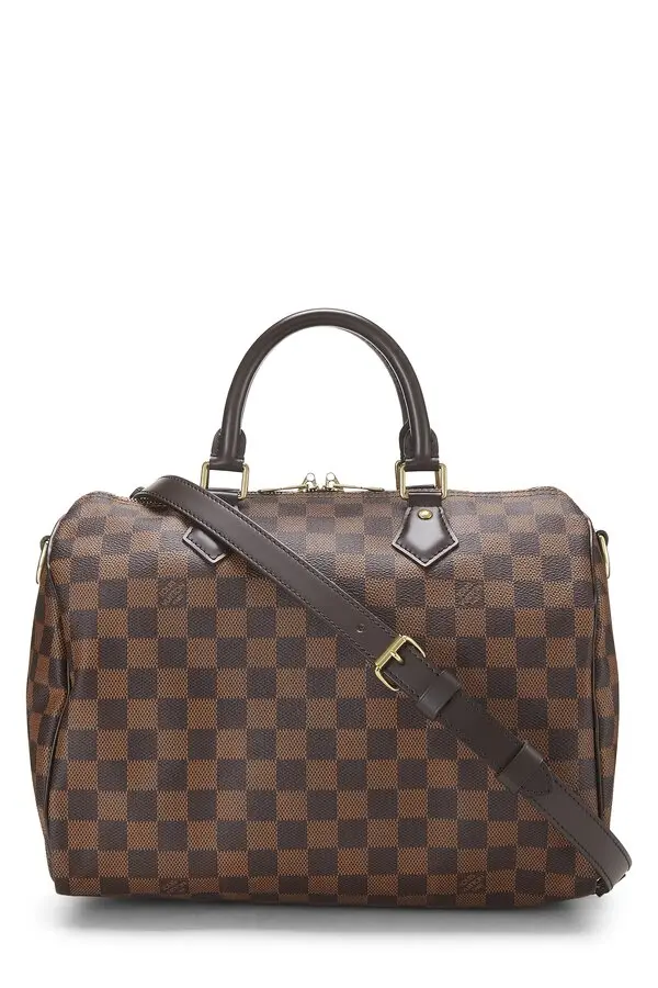 LOUIS VUITTON Damier Ebene Speedy Bandouliere 30 - Brown