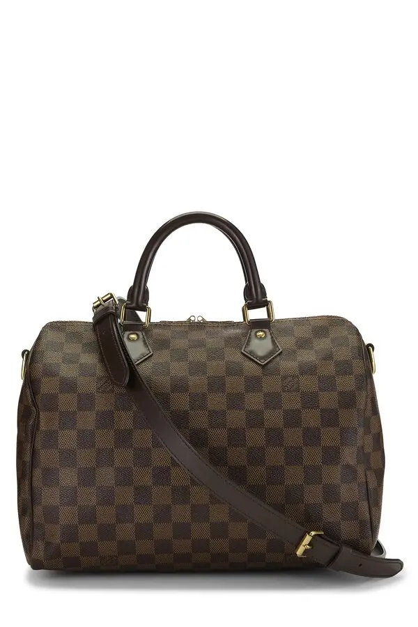 LOUIS VUITTON Damier Ebene Speedy Bandouliere 30 - Brown