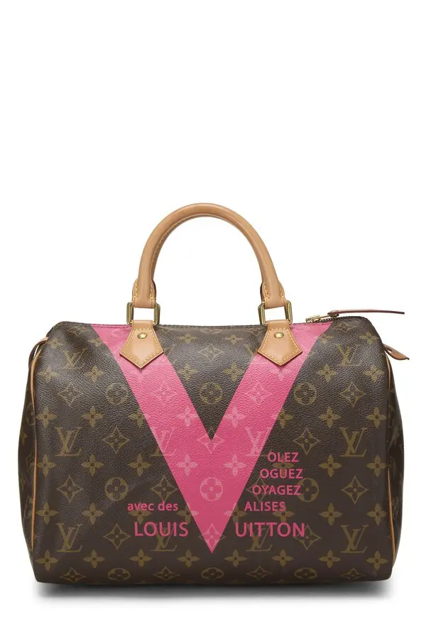 LOUIS VUITTON Monogram V Speedy 30 - Pink