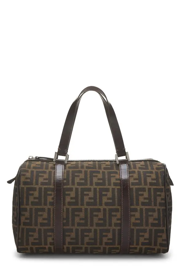 Fendi Zucca Canvas Boston Bag - Brown