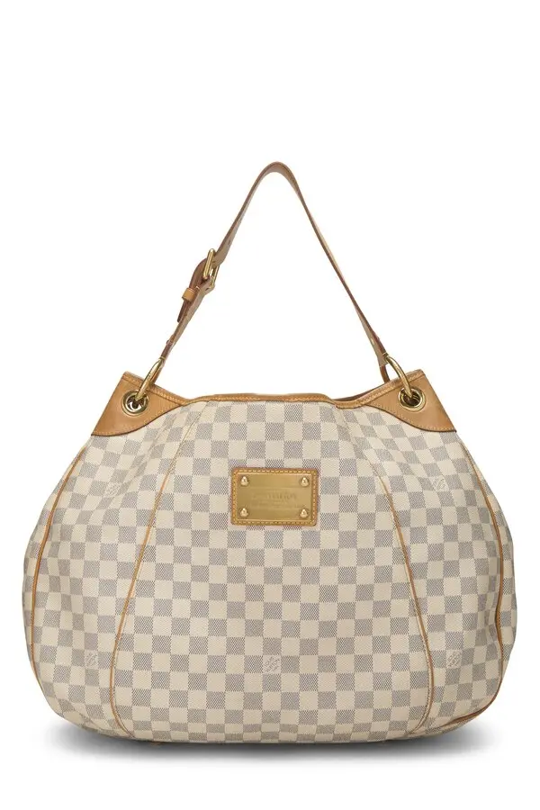 LOUIS VUITTON Damier Azur Galliera Shoulder Bag - White