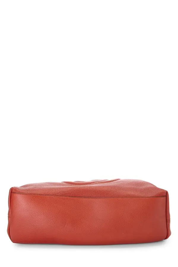 Gucci Leather Soho Chain Tote - Orange