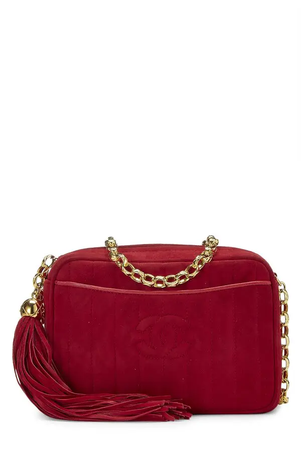 Chanel Vertical Suede Pocket Camera Bag