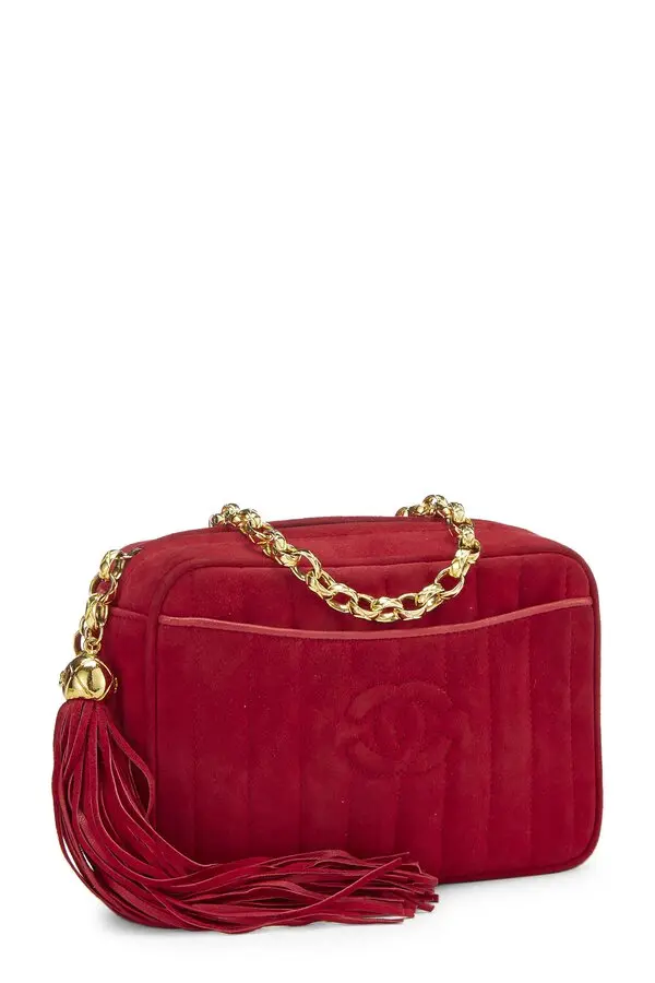Chanel Vertical Suede Pocket Camera Bag