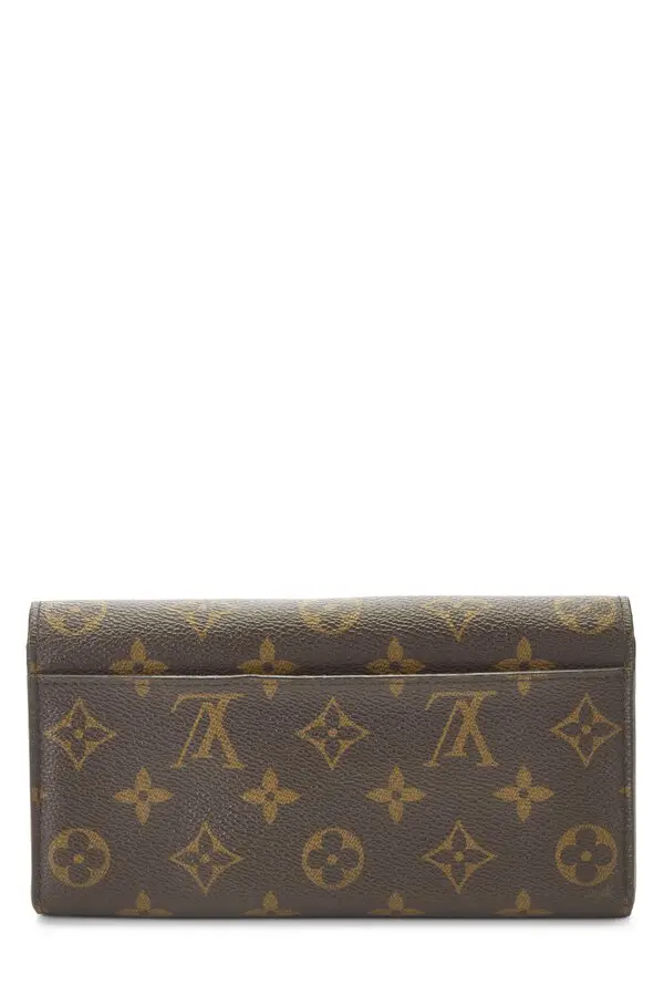 LOUIS VUITTON Monogram Canvas Sarah Wallet - Brown
