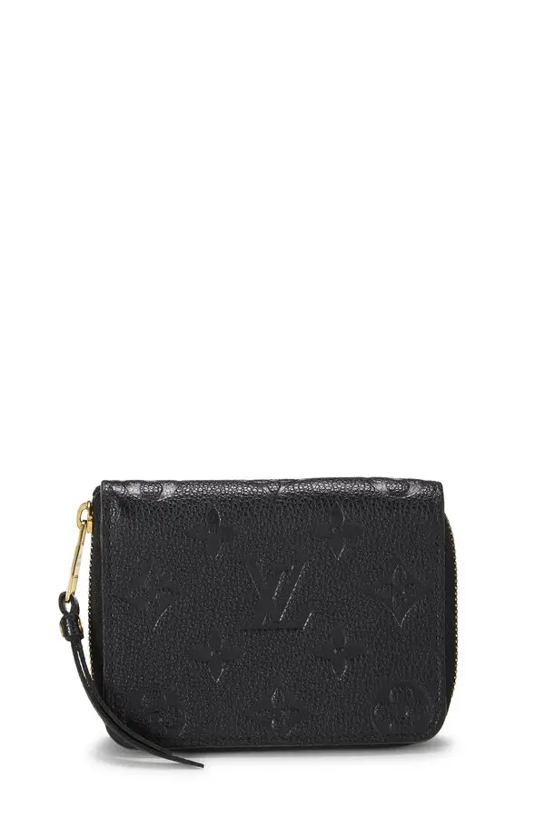 LOUIS VUITTON Monogram Empreinte Zippy Coin Purse - Black