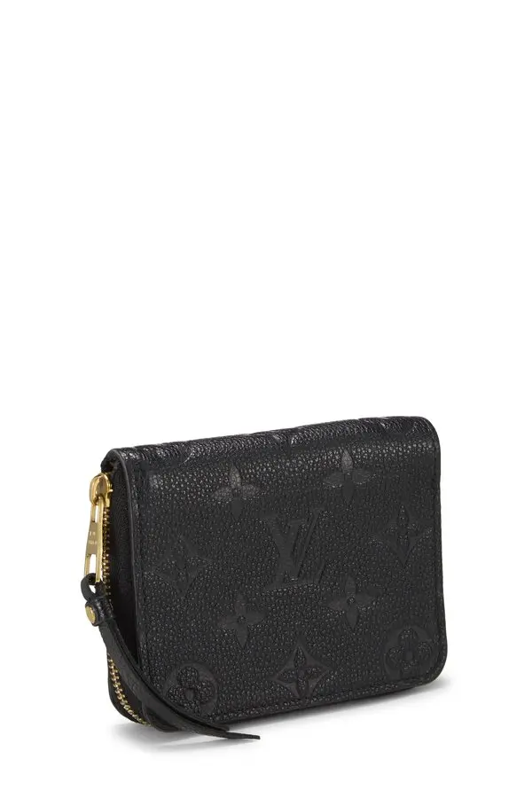 LOUIS VUITTON Monogram Empreinte Zippy Coin Purse - Black
