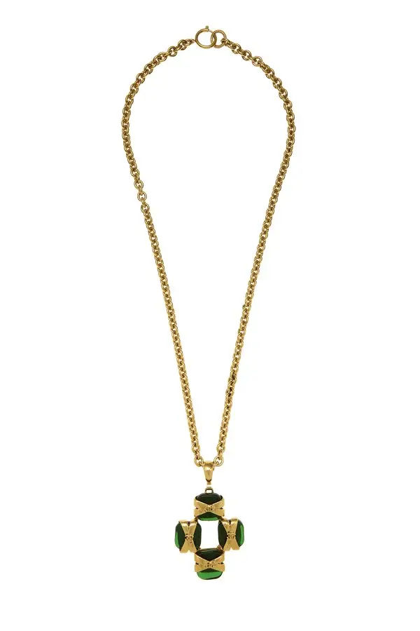 Chanel Gold-plated Necklace - Green