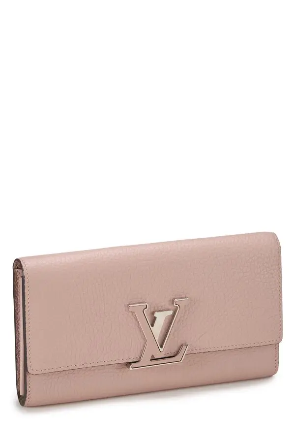 LOUIS VUITTON Taurillon Capucines Wallet - Pink