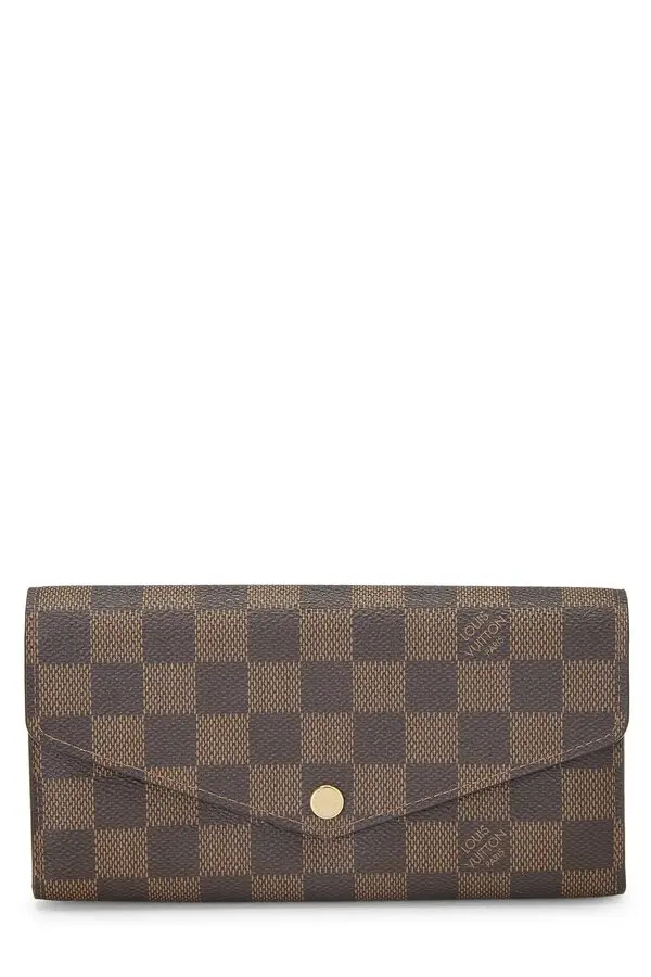 LOUIS VUITTON Damier Ebene Sarah Nm Wallet