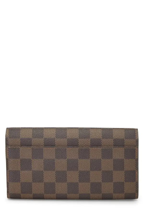 LOUIS VUITTON Damier Ebene Sarah Nm Wallet