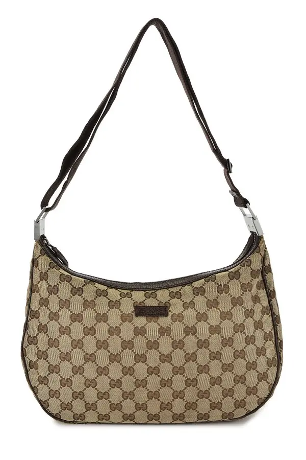 Gucci Original Gg Canvas Round Messenger Bag - Brown