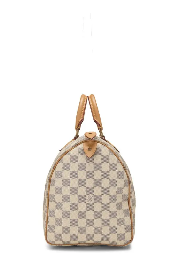 LOUIS VUITTON Damier Azur Speedy 35 - White