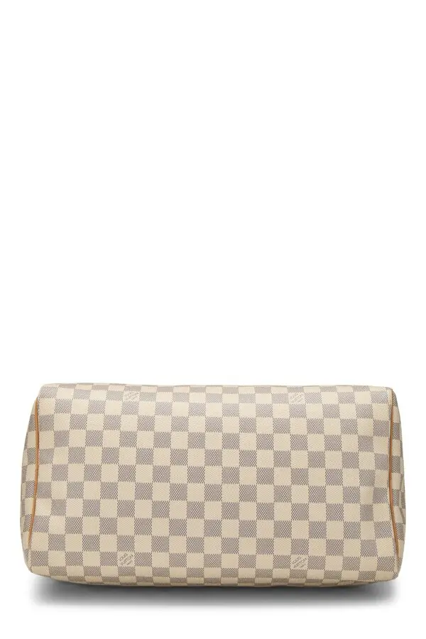LOUIS VUITTON Damier Azur Speedy 35 - White