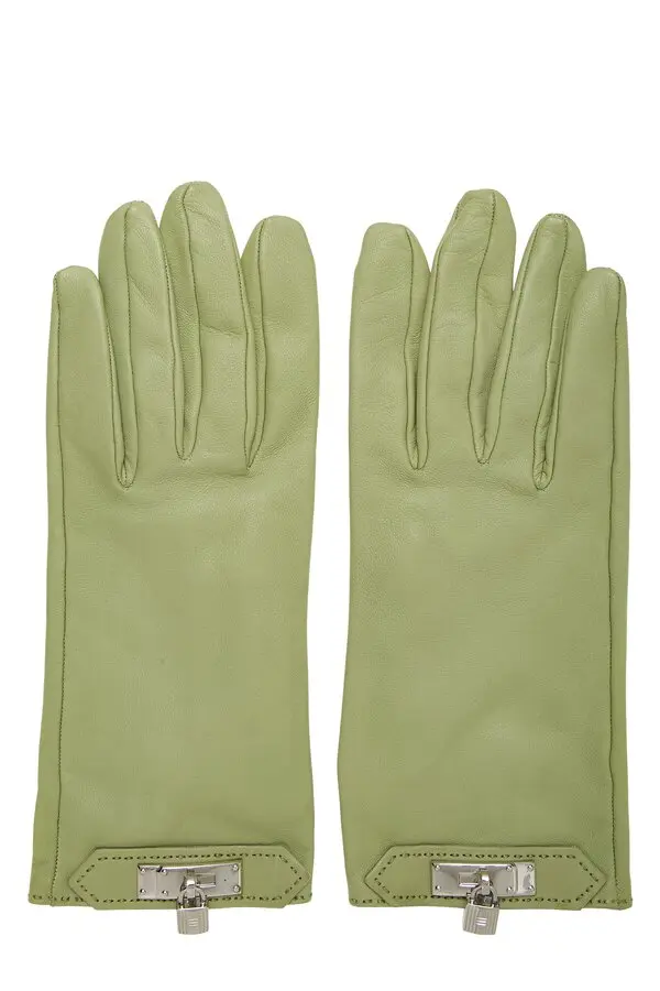 Hermès Lambskin Leather Gloves - Green