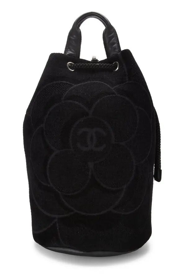 Chanel Terry Cloth Drawstring Backpack