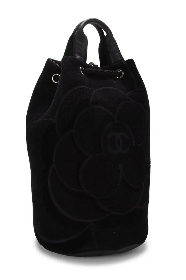 Chanel Terry Cloth Drawstring Backpack